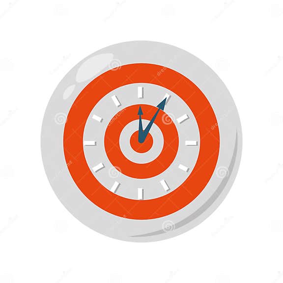 Target Time Clock Isolated Icon Stock Vector - Illustration of ...