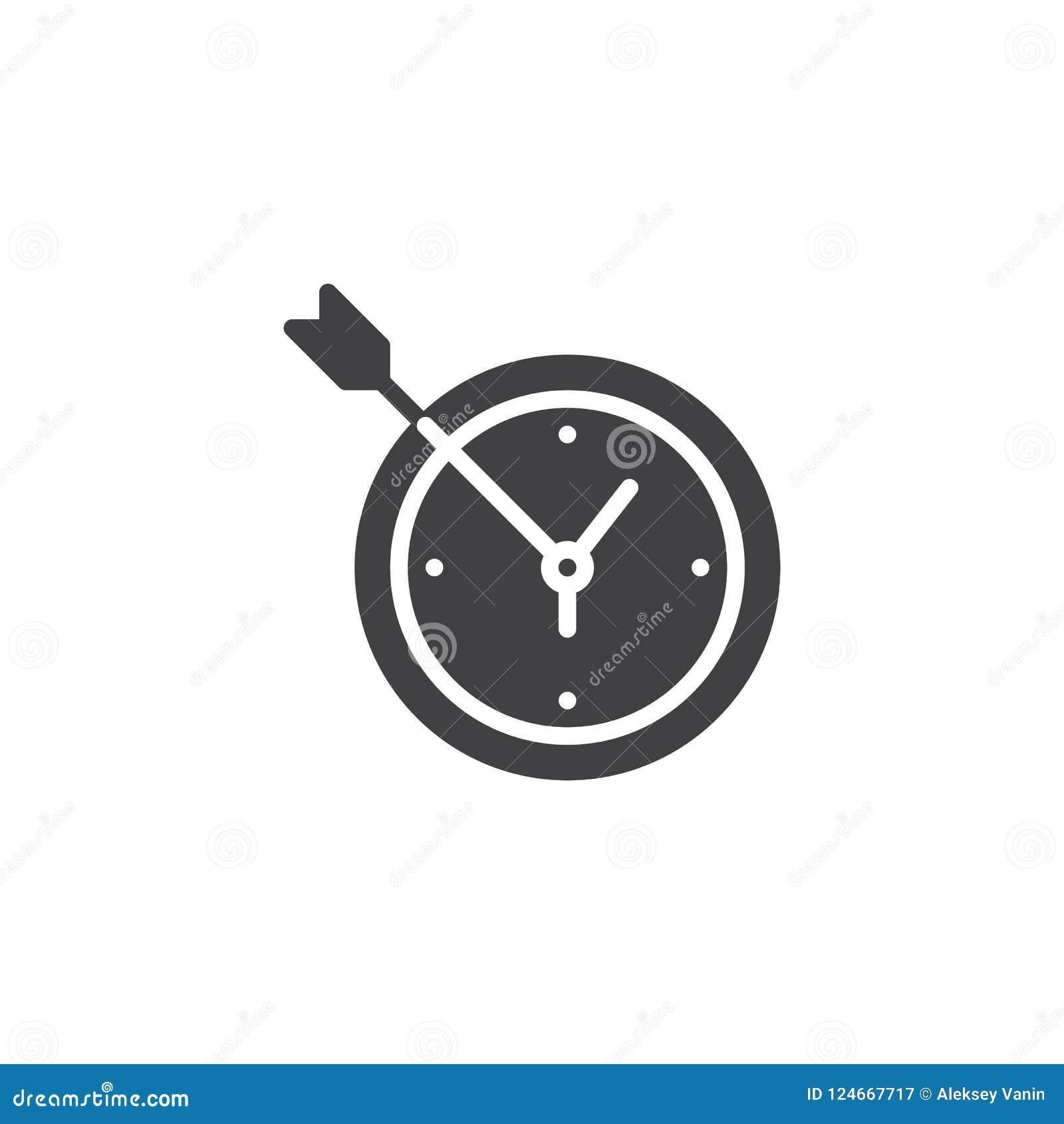 Target time vector icon stock vector. Illustration of pixel - 124667717