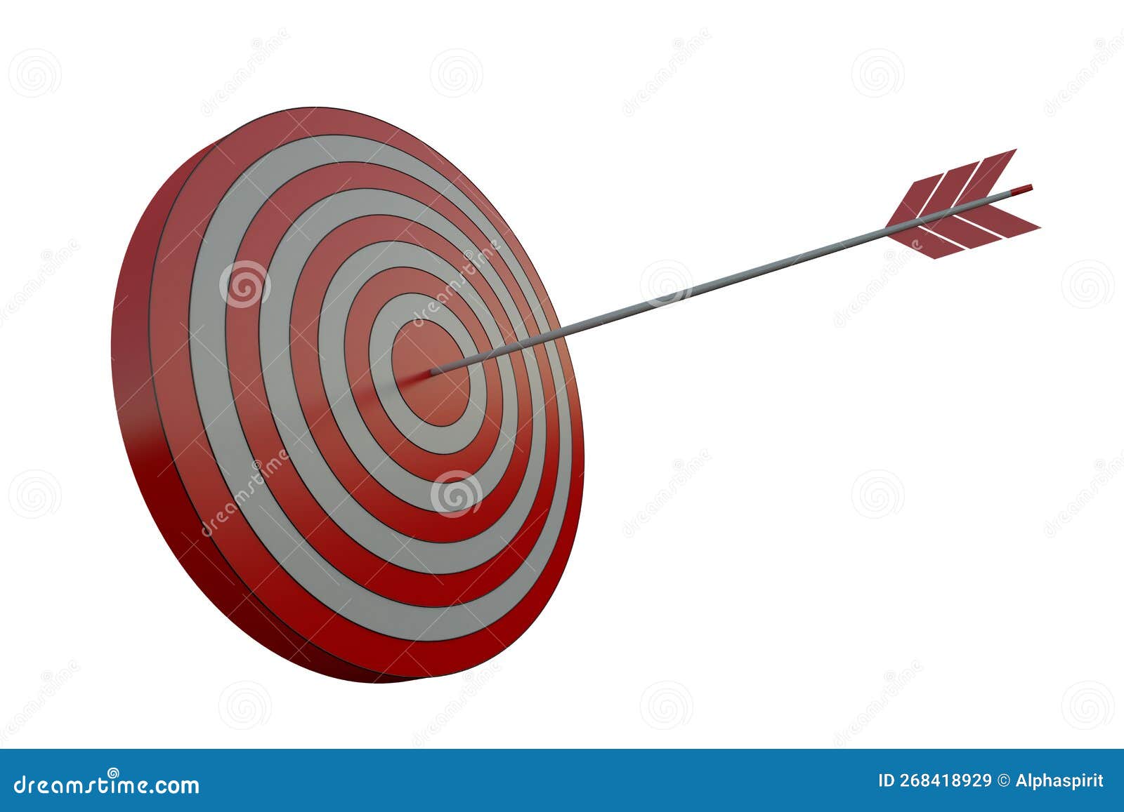 Target To Hit, Concept of Aim for Business Success. 3d Render Stock ...