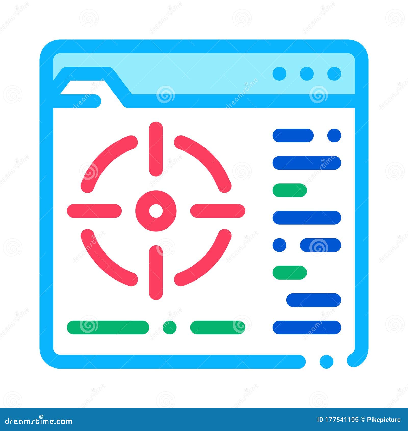 Target To Specific Folder Icon Vector Outline Illustration Stock Vector ... Target To Specific Folder Icon Vector Outline Illustration Stock Vector ...