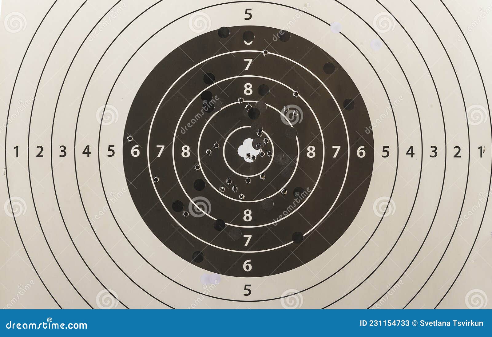 Target with Trace of Shot Marks Stock Image - Image of trace, marks ...