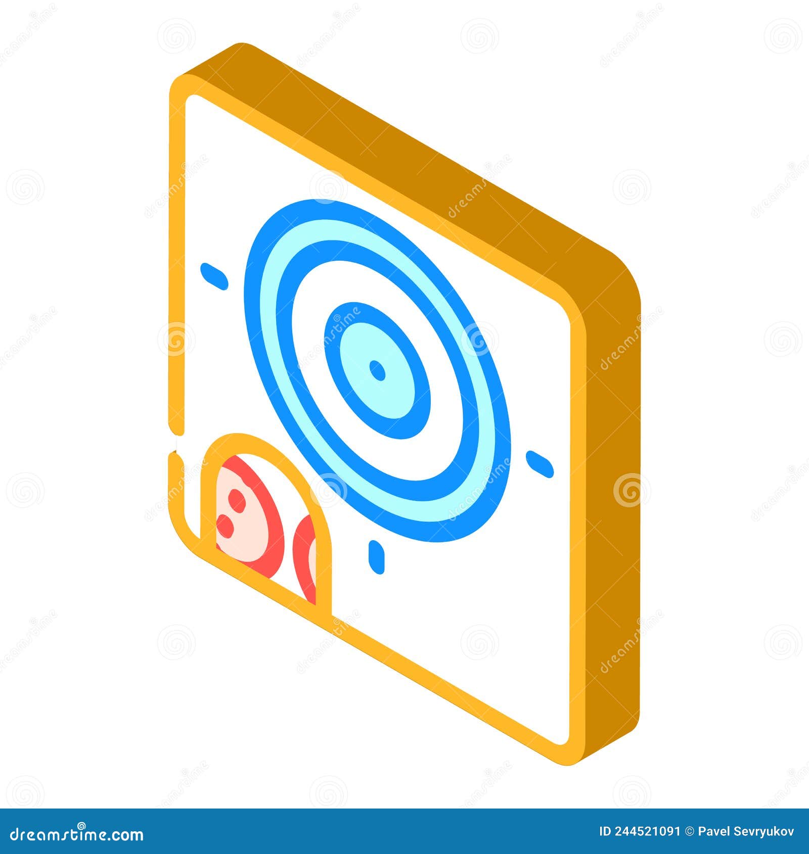 Target for Training Isometric Icon Vector Illustration Stock Vector ...