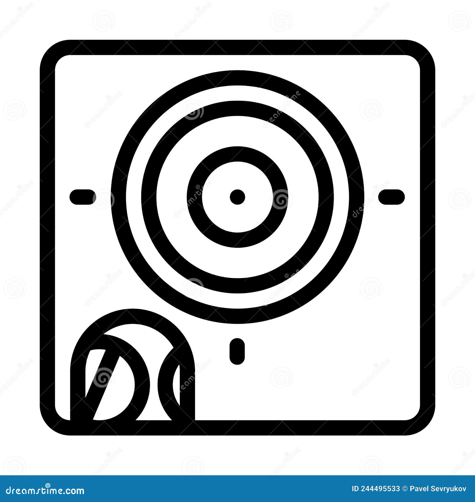 Target for Training Line Icon Vector Illustration Stock Vector ...