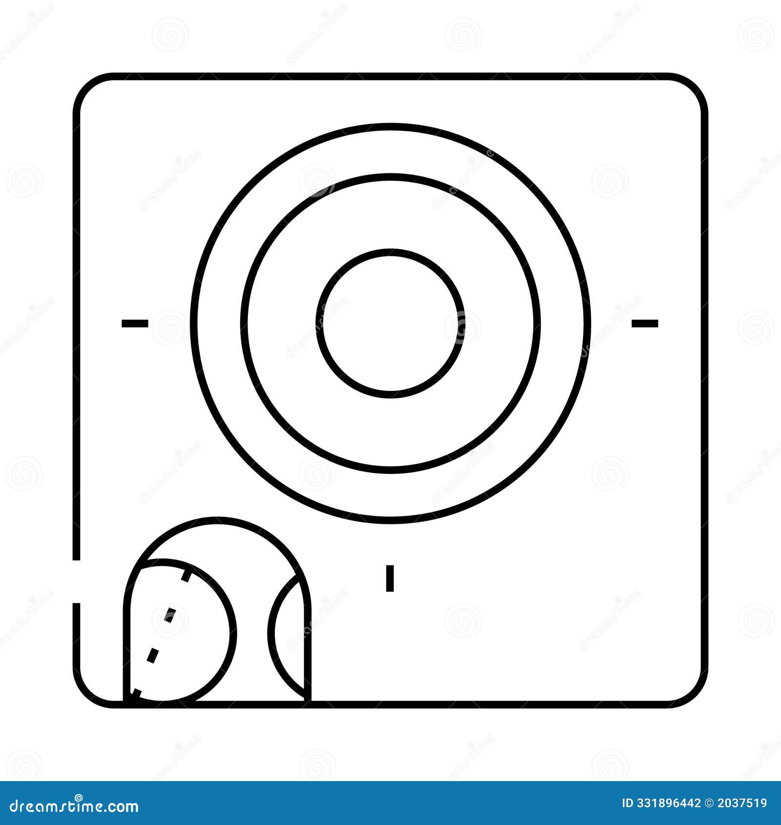 Target for Training Line Icon Vector Illustration Stock Illustration ...