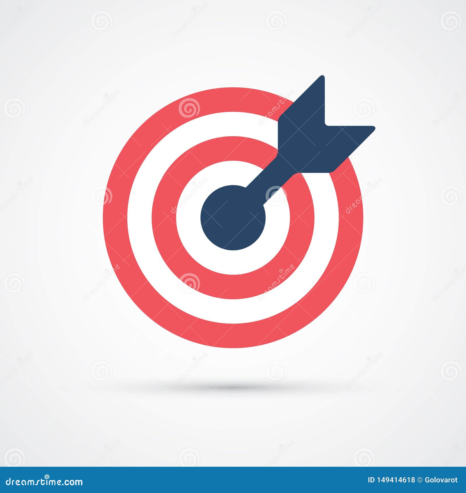 Colored Target Trendy Symbol. Vector Illustration Stock Illustration ...