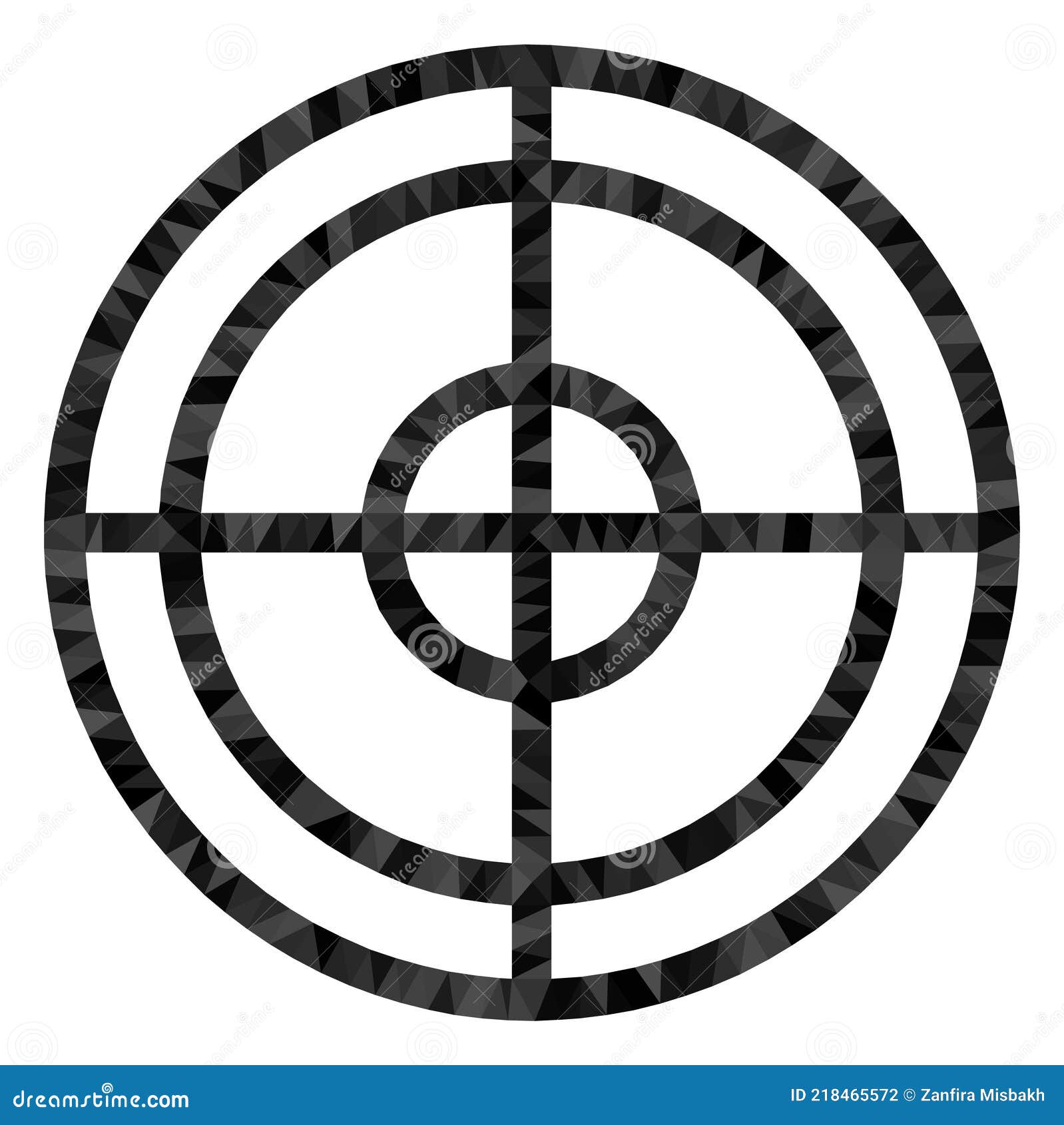 Target Triangle Lowpoly Flat Icon Stock Vector - Illustration of mesh ...