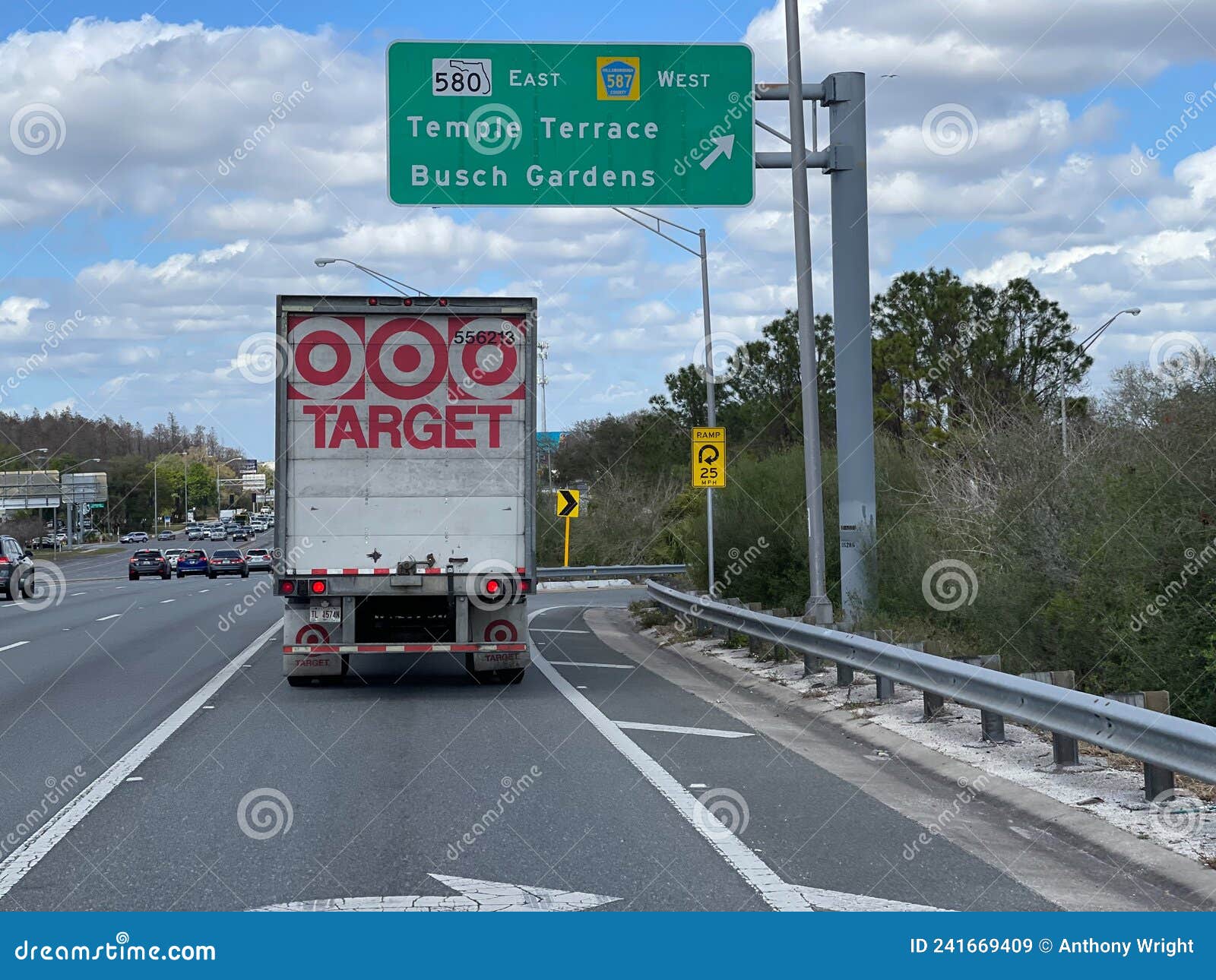 Target Truck Getting Off an Exit in Tampa, Florida February 17, 2022 ...