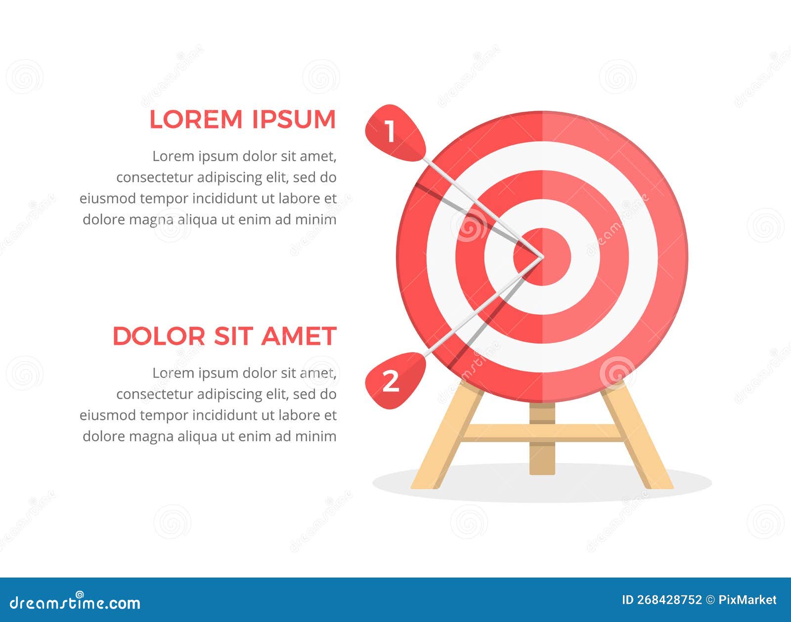 Target with Two Arrows stock vector. Illustration of board - 268428752