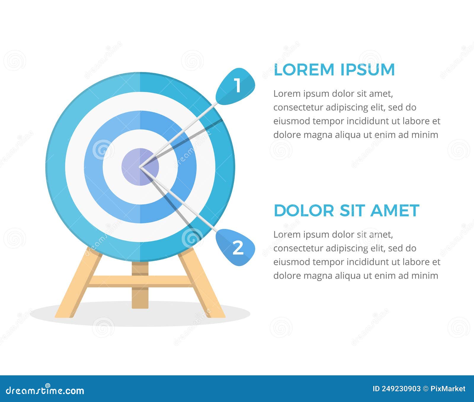 Target with Two Arrows stock vector. Illustration of arrow - 249230903