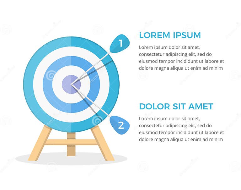 Target with Two Arrows stock vector. Illustration of arrow - 249230903