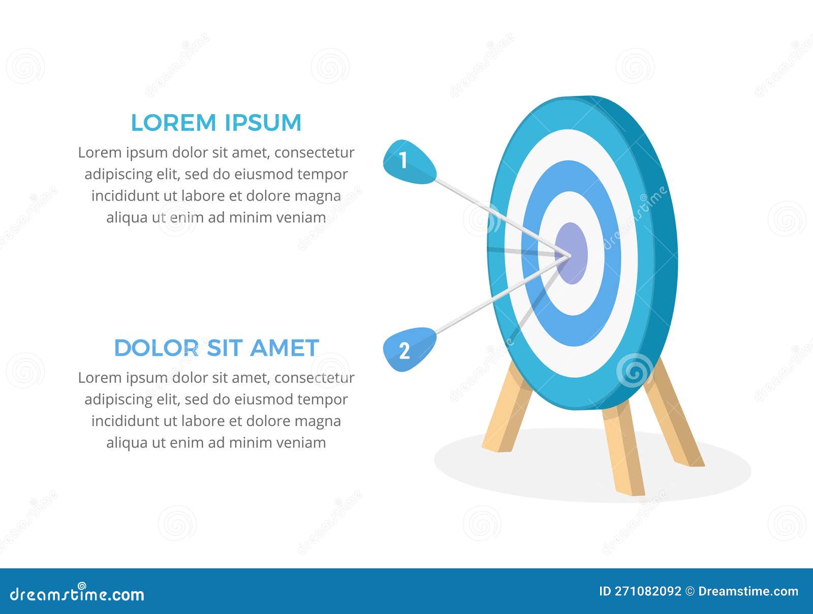 Target with Two Arrows stock vector. Illustration of competition ...