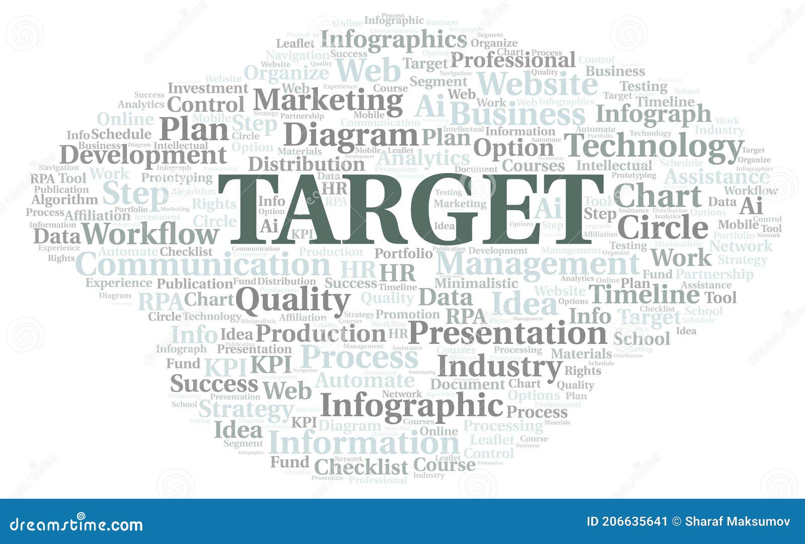 Target Typography Word Cloud Create with the Text only. Stock ...
