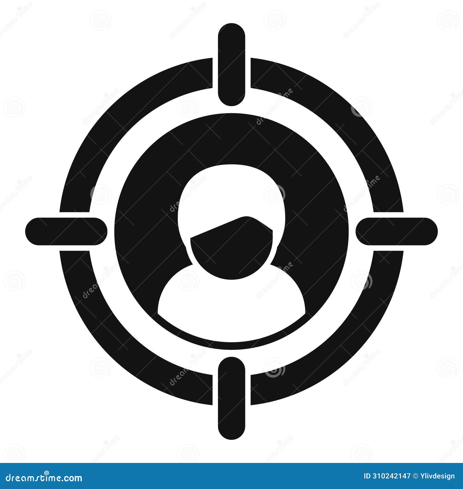 Target Vacancy Candidate Icon Simple Vector. Human Resume Stock Vector ...
