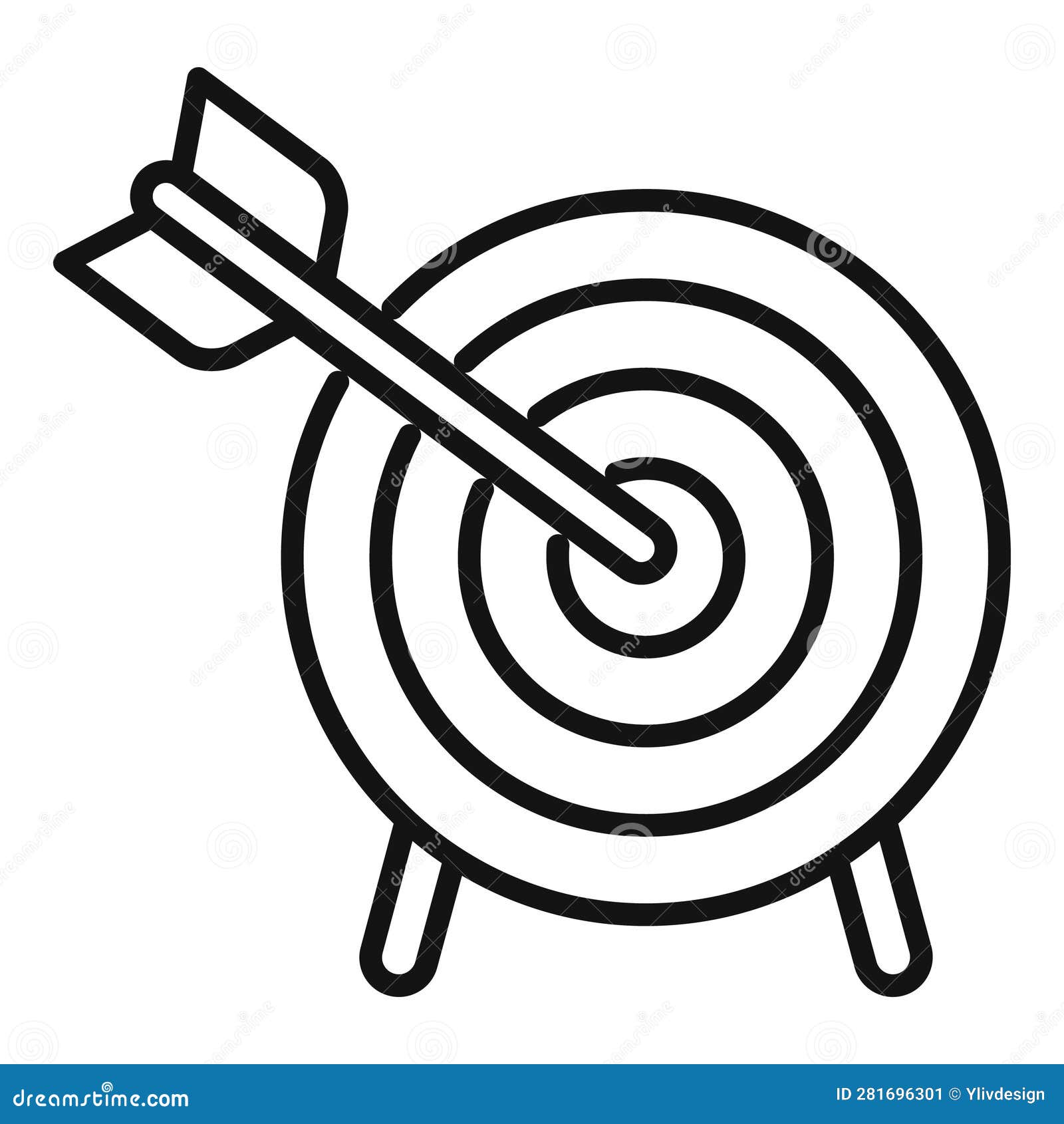 Target Value Icon Outline Vector. Core Purpose Stock Illustration ...