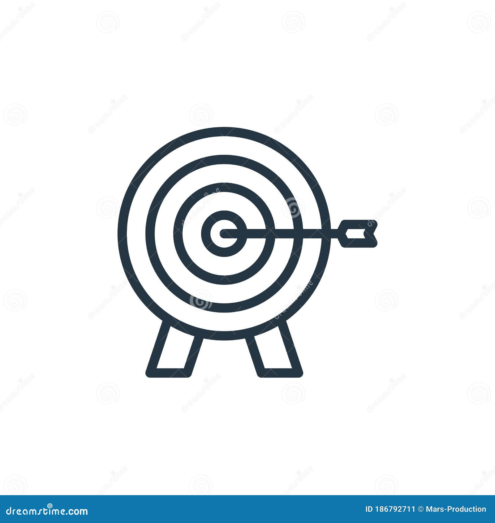 Target Vector Icon. Target Editable Stroke. Target Linear Symbol for ...