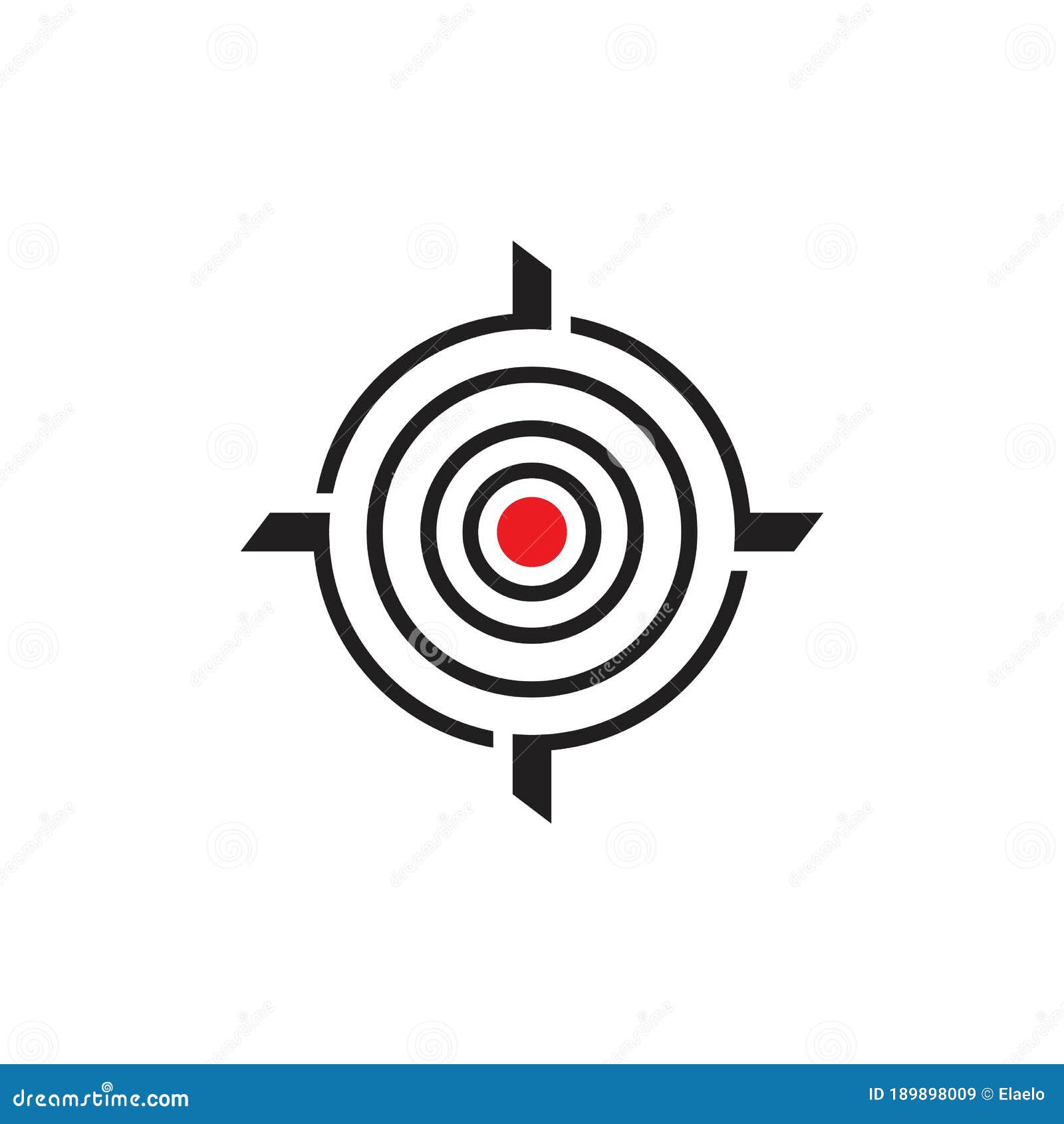 Target Vector Icon Illustration Stock Vector - Illustration of target ...