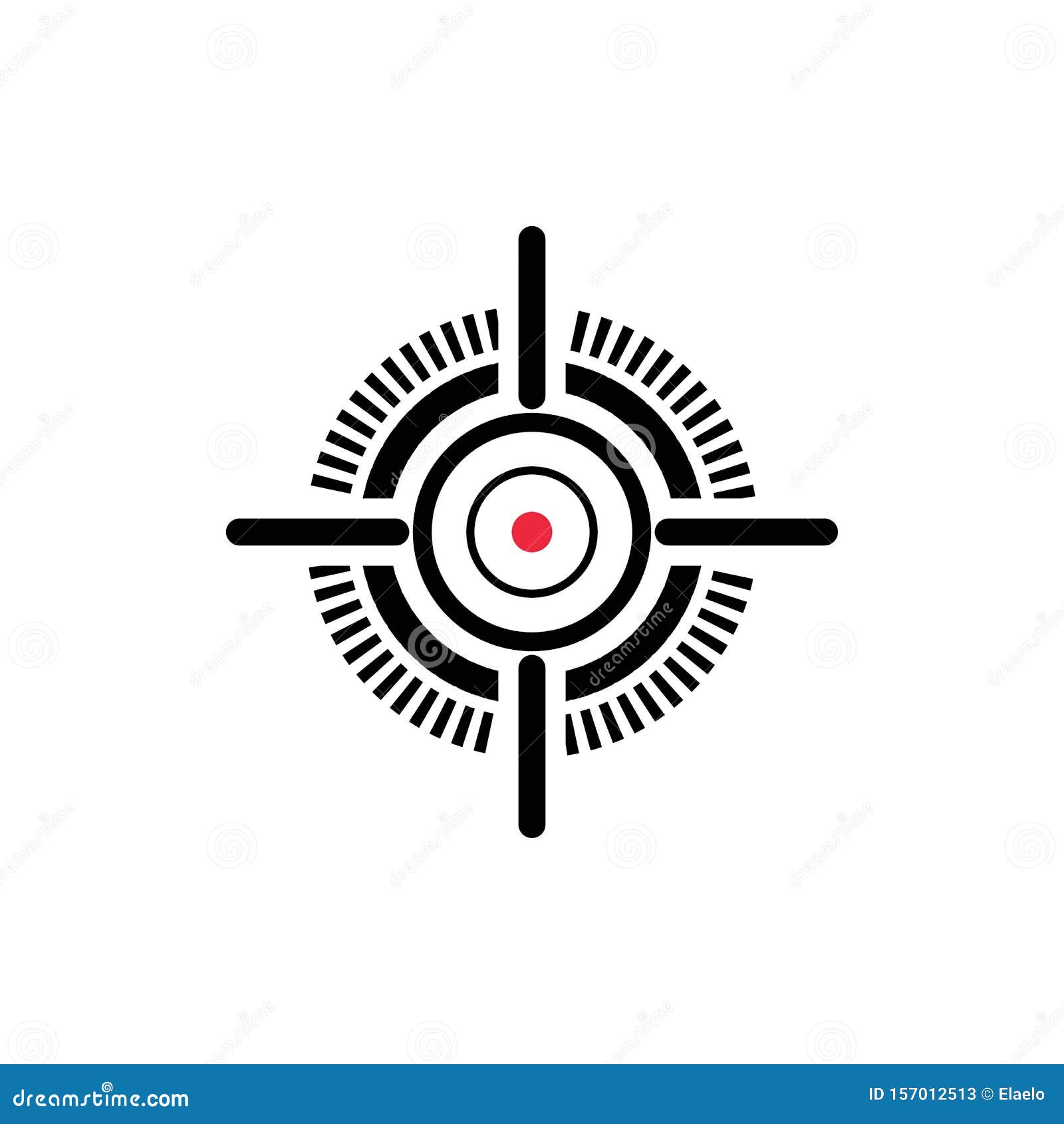 Target Vector Icon Illustration Stock Vector - Illustration of concept ...