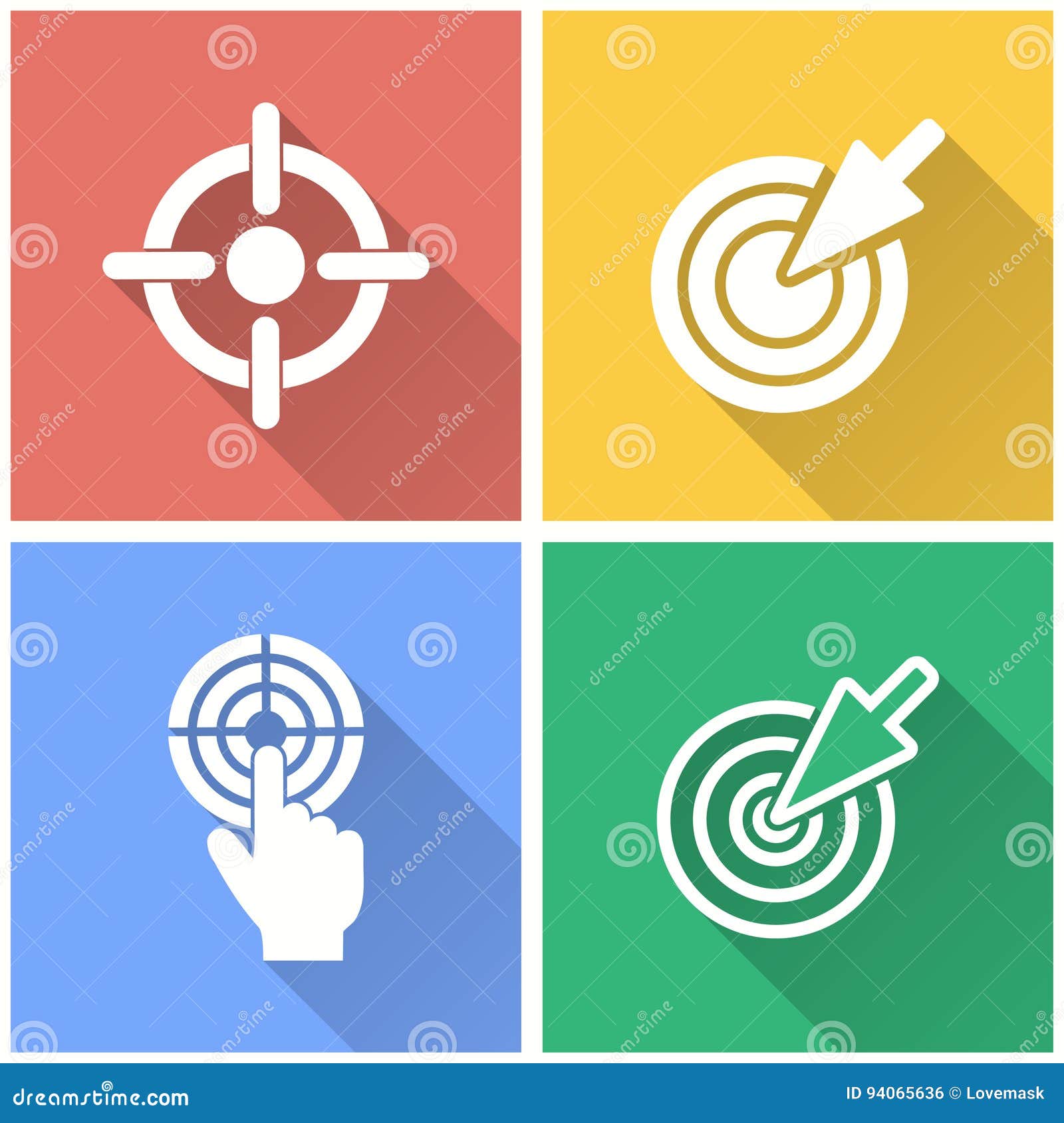 Target - vector icon. stock vector. Illustration of shadow - 94065636