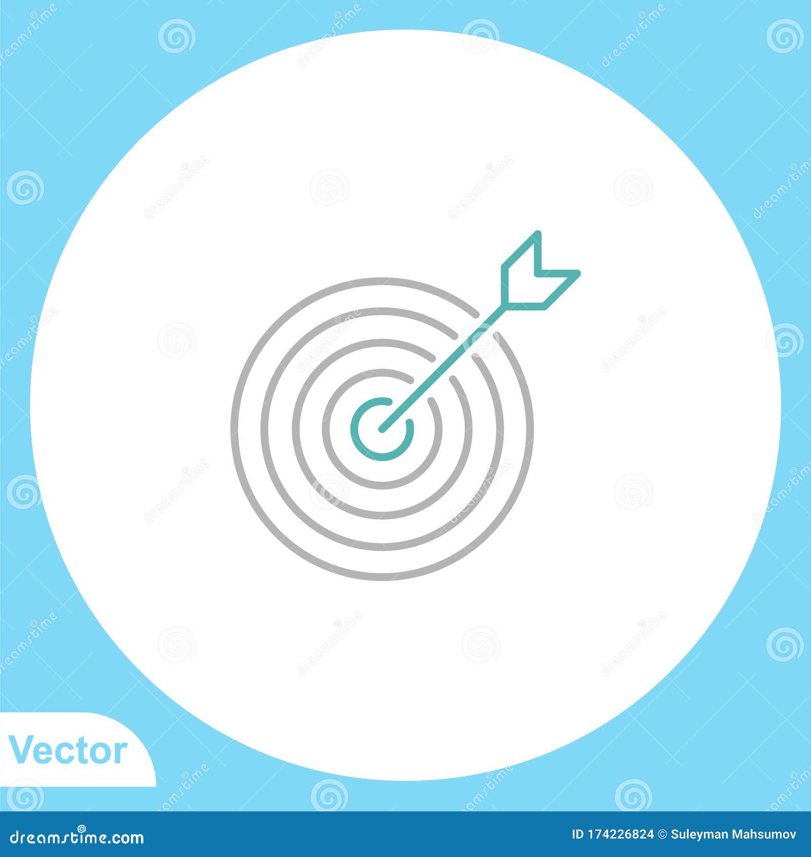 Target Vector Icon Sign Symbol Stock Illustration - Illustration of ...