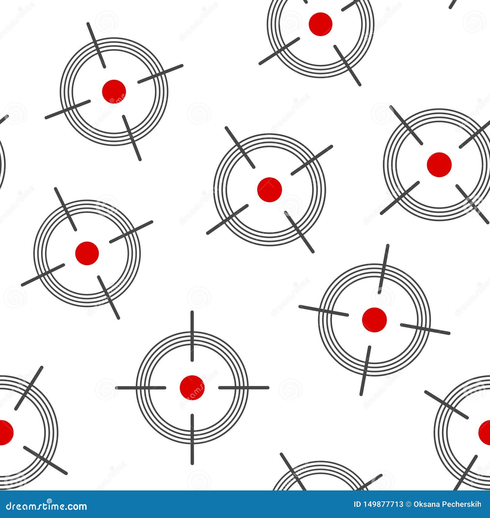 Target Vector Icon. Vector Symbol of the Target Seamless Pattern on a ...