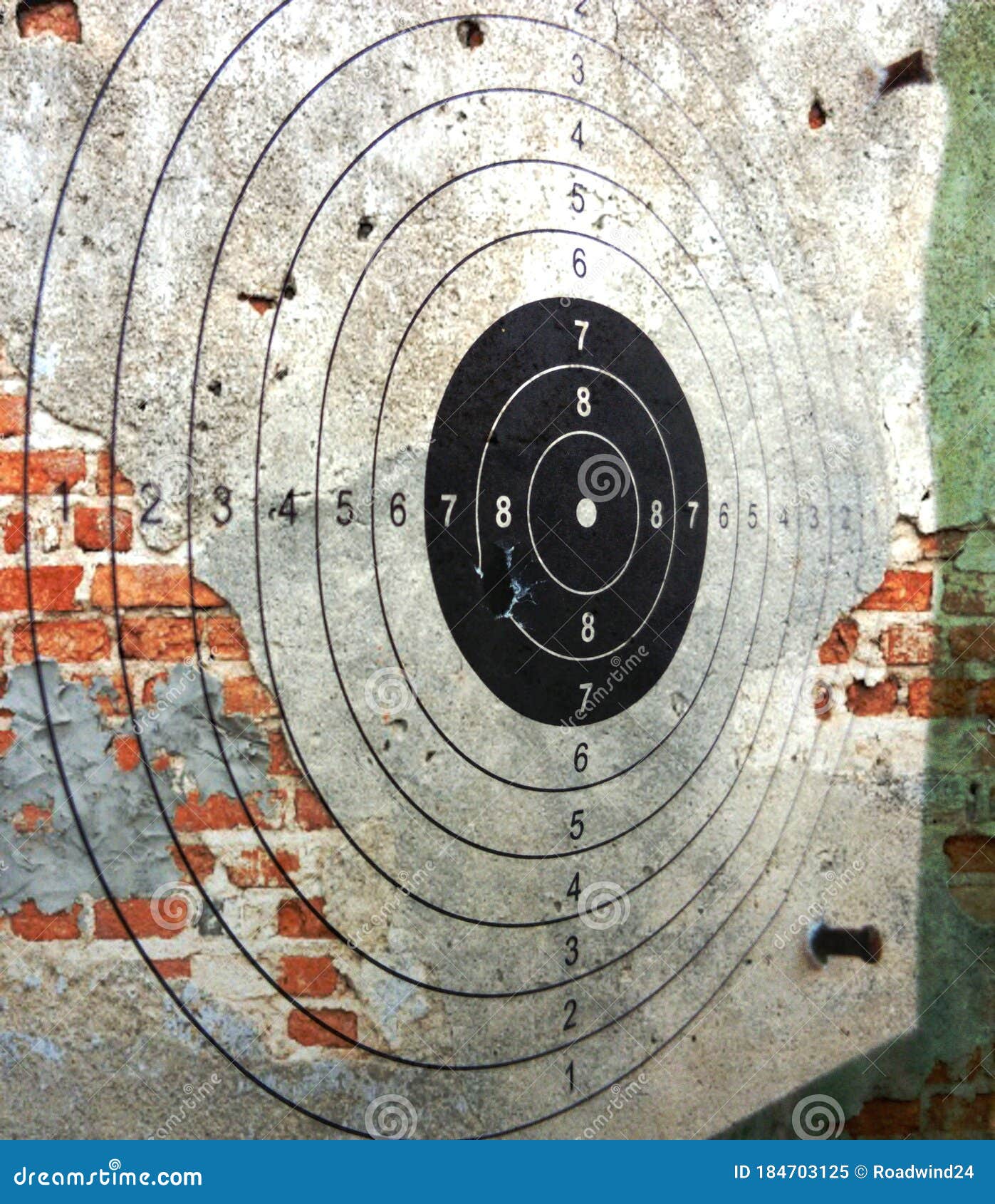 Target on the wall stock image. Image of ruined, shooting - 184703125