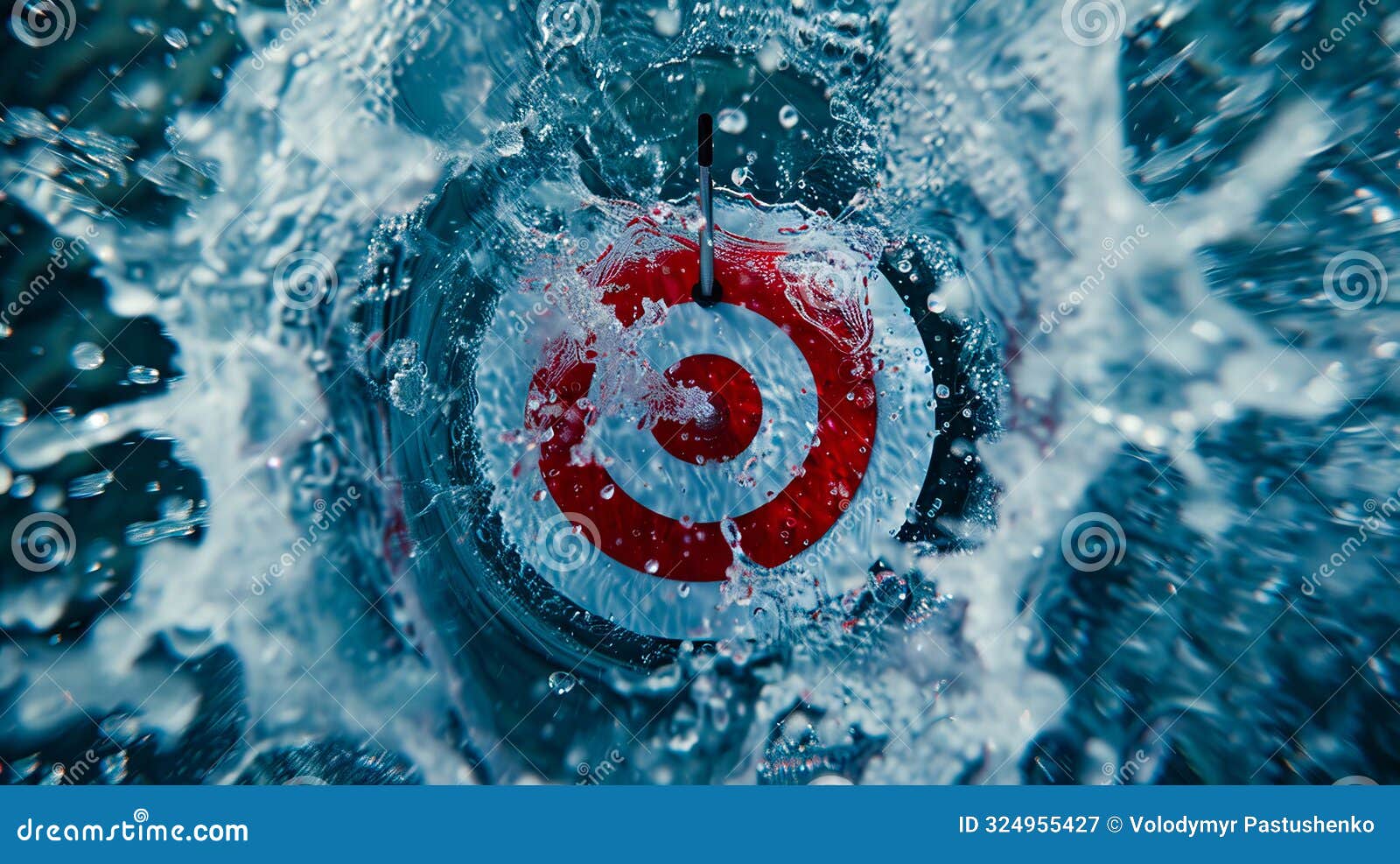 A Target with Water Splashing Around it Stock Image - Image of ...