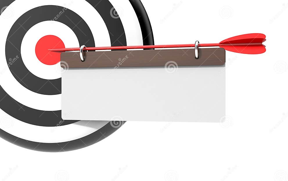 Target with white board stock illustration. Illustration of note - 39703216