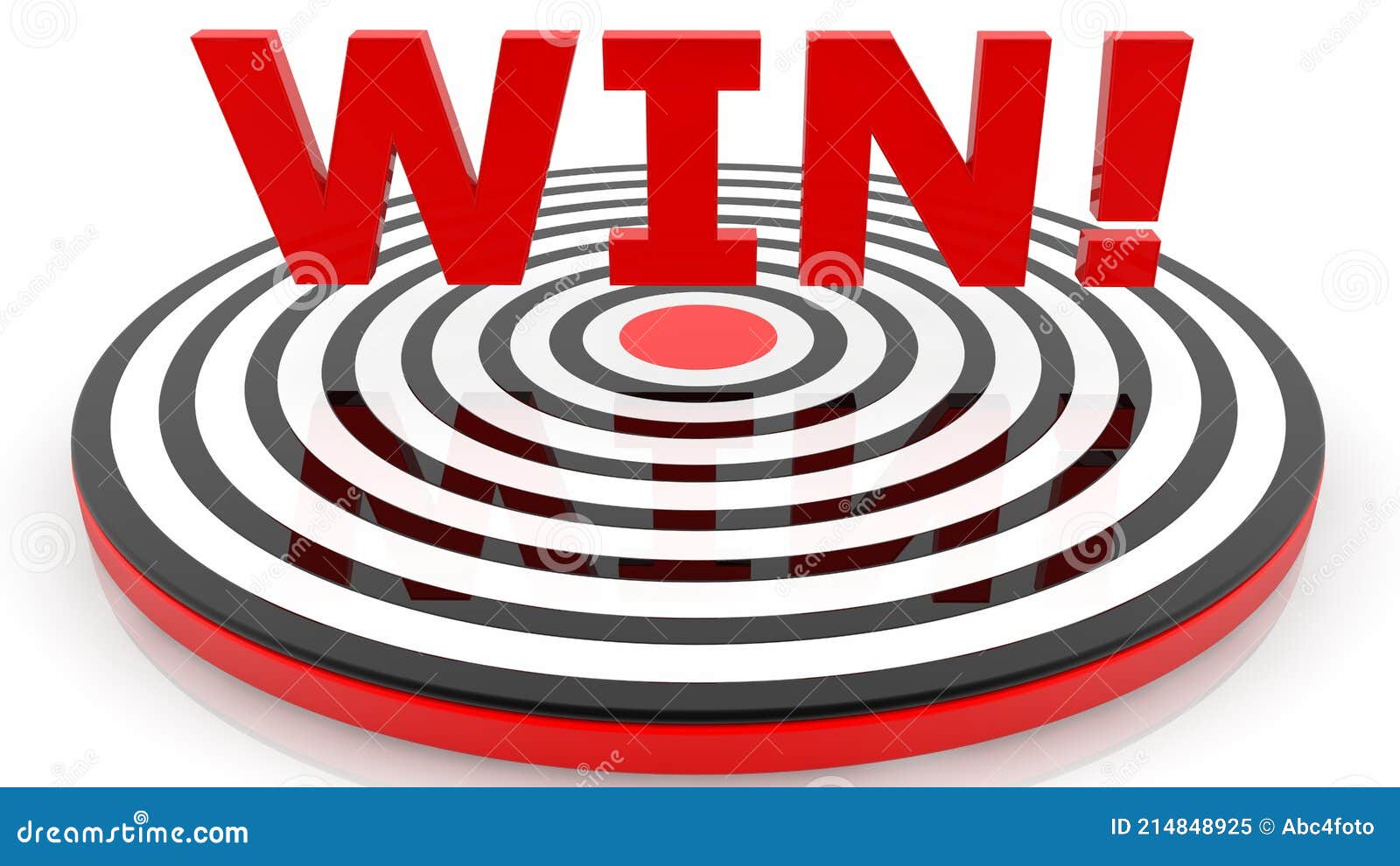 Target with Win Concept in Red Stock Illustration - Illustration of ...