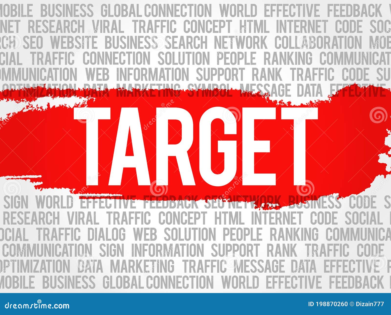 TARGET word cloud stock illustration. Illustration of perfection ...