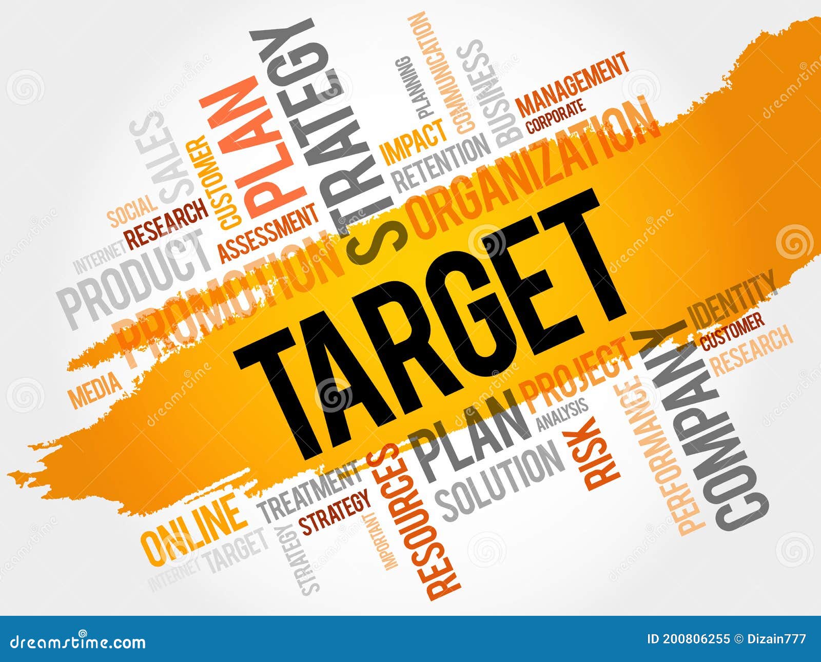 TARGET word cloud stock illustration. Illustration of background ...