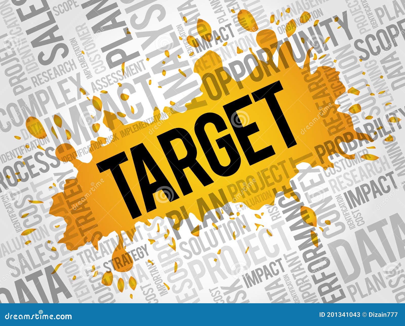 Target word cloud stock illustration. Illustration of idea - 201341043
