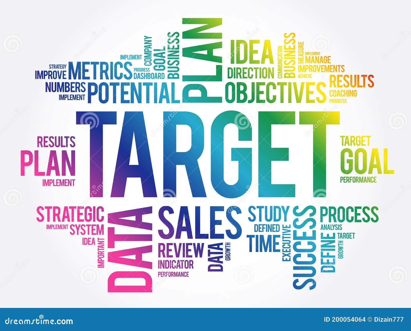 TARGET word cloud collage stock illustration. Illustration of ...