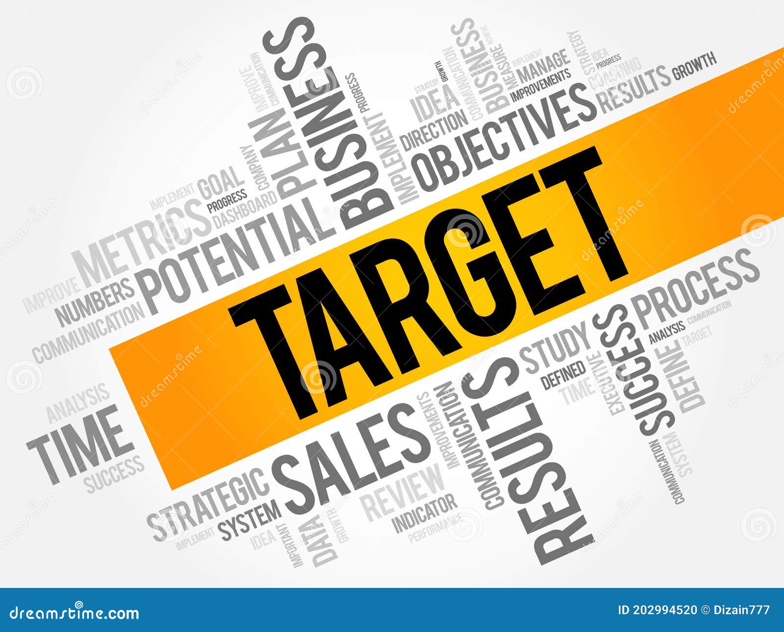 Target word cloud collage stock illustration. Illustration of cloud ...