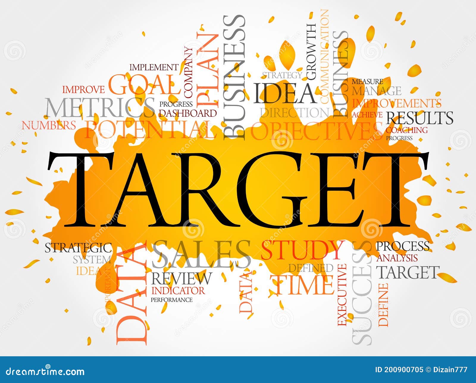 Target word cloud stock illustration. Illustration of perfect - 200900705