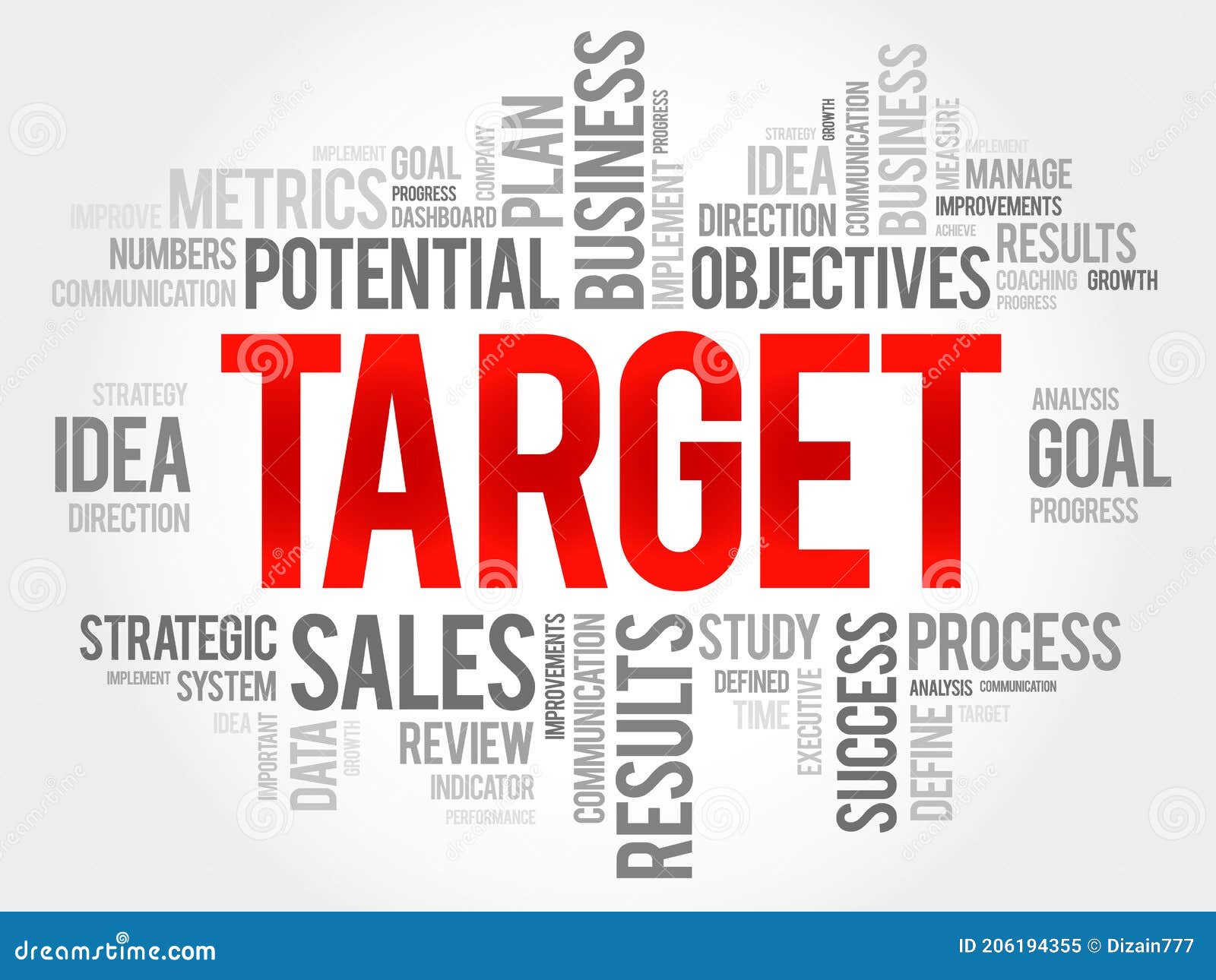 Target word cloud stock illustration. Illustration of competition ...
