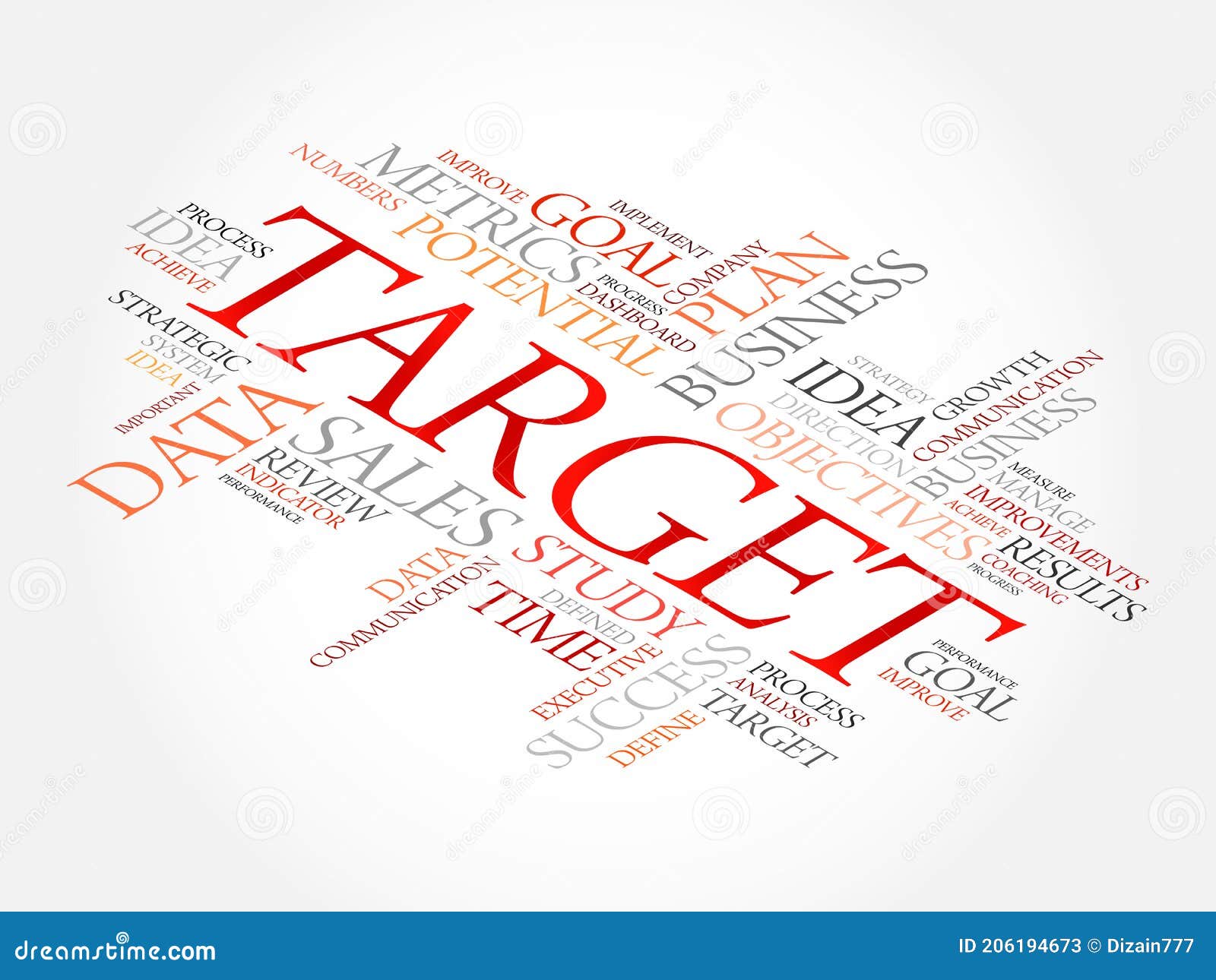 Target word cloud stock illustration. Illustration of aiming - 206194673