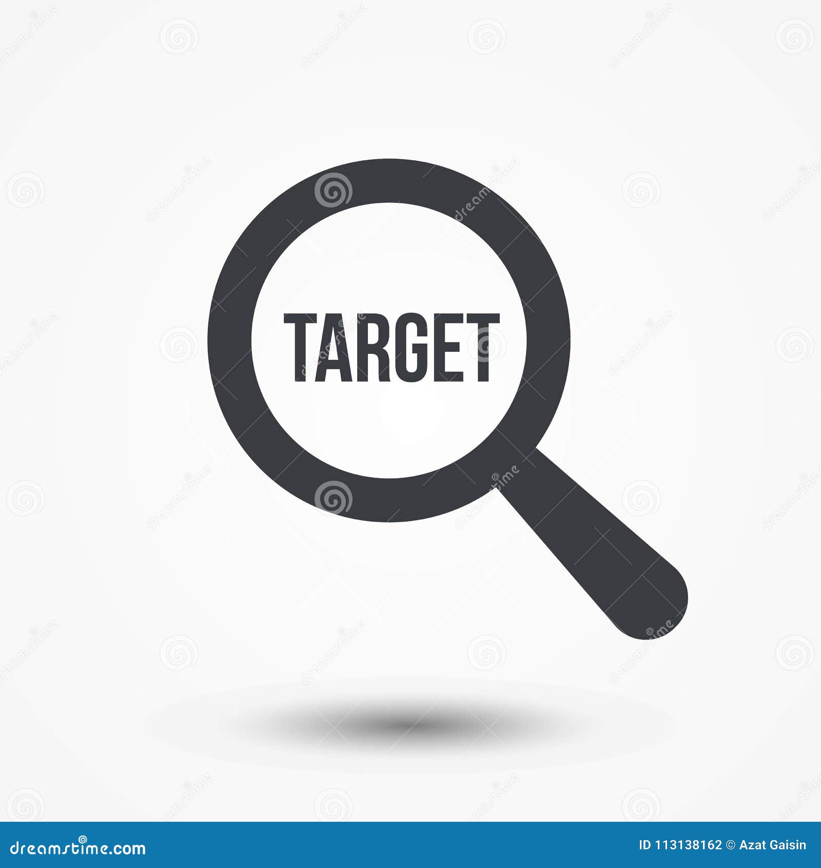 Target Word Magnifying Glass Stock Vector - Illustration of vector ... Target Word Magnifying Glass Stock Vector - Illustration of vector ...