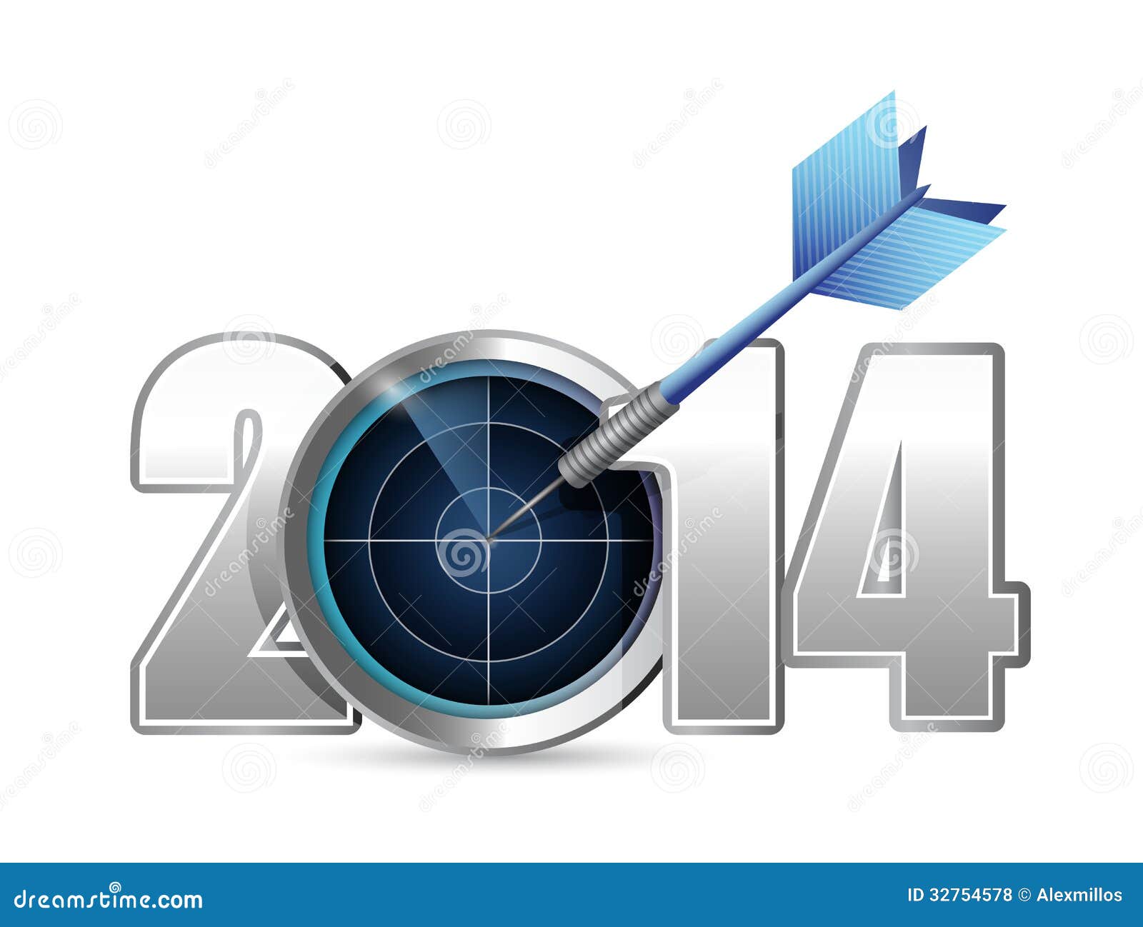 Target Year 2014. Illustration Design Stock Illustration - Illustration ...