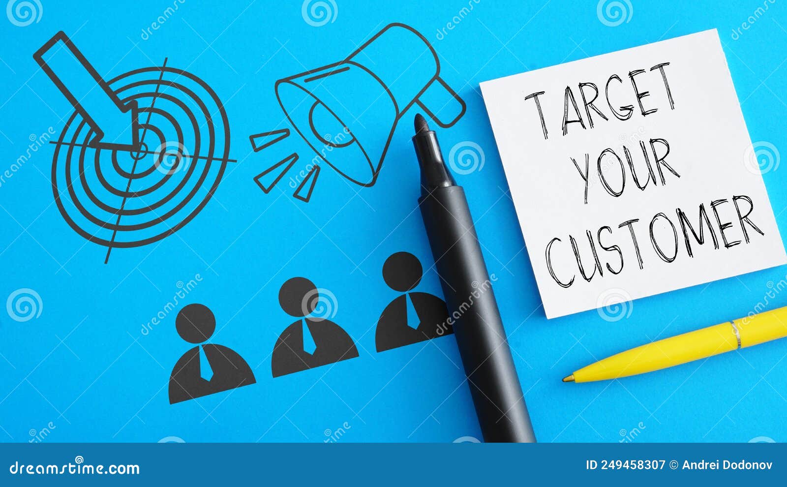 Target Your Customer is Shown Using the Text Stock Image - Image of ...