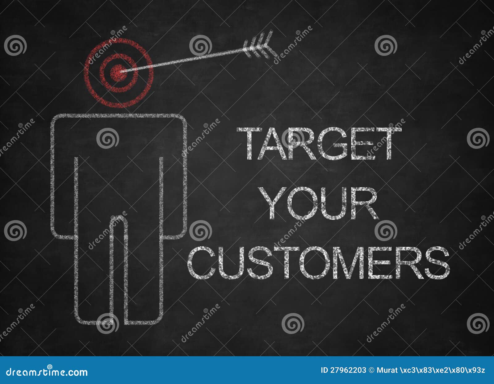 Target Your Customers stock illustration. Illustration of searching ...