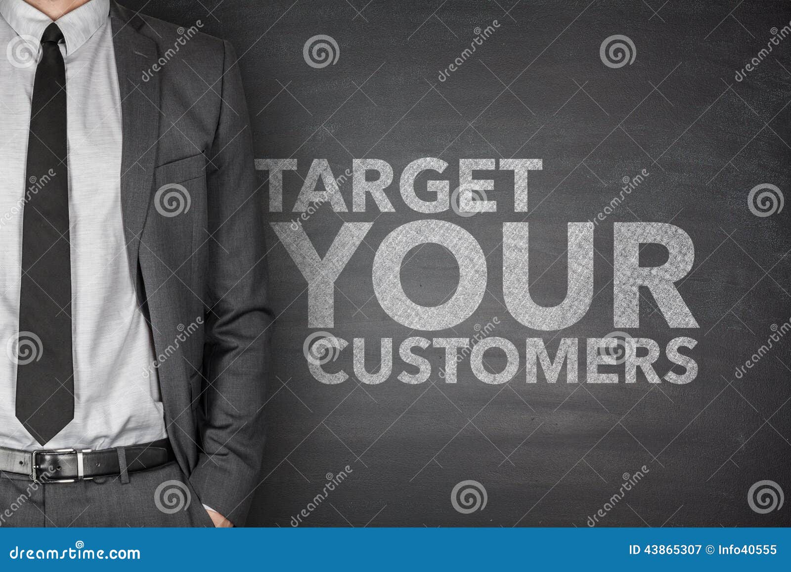 Target Your Customers on Blackboard Stock Image - Image of beginner ...