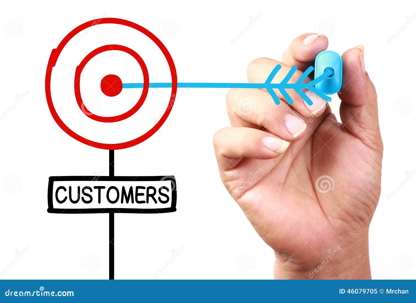 Target Your Customers stock image. Image of hand, male - 46079705