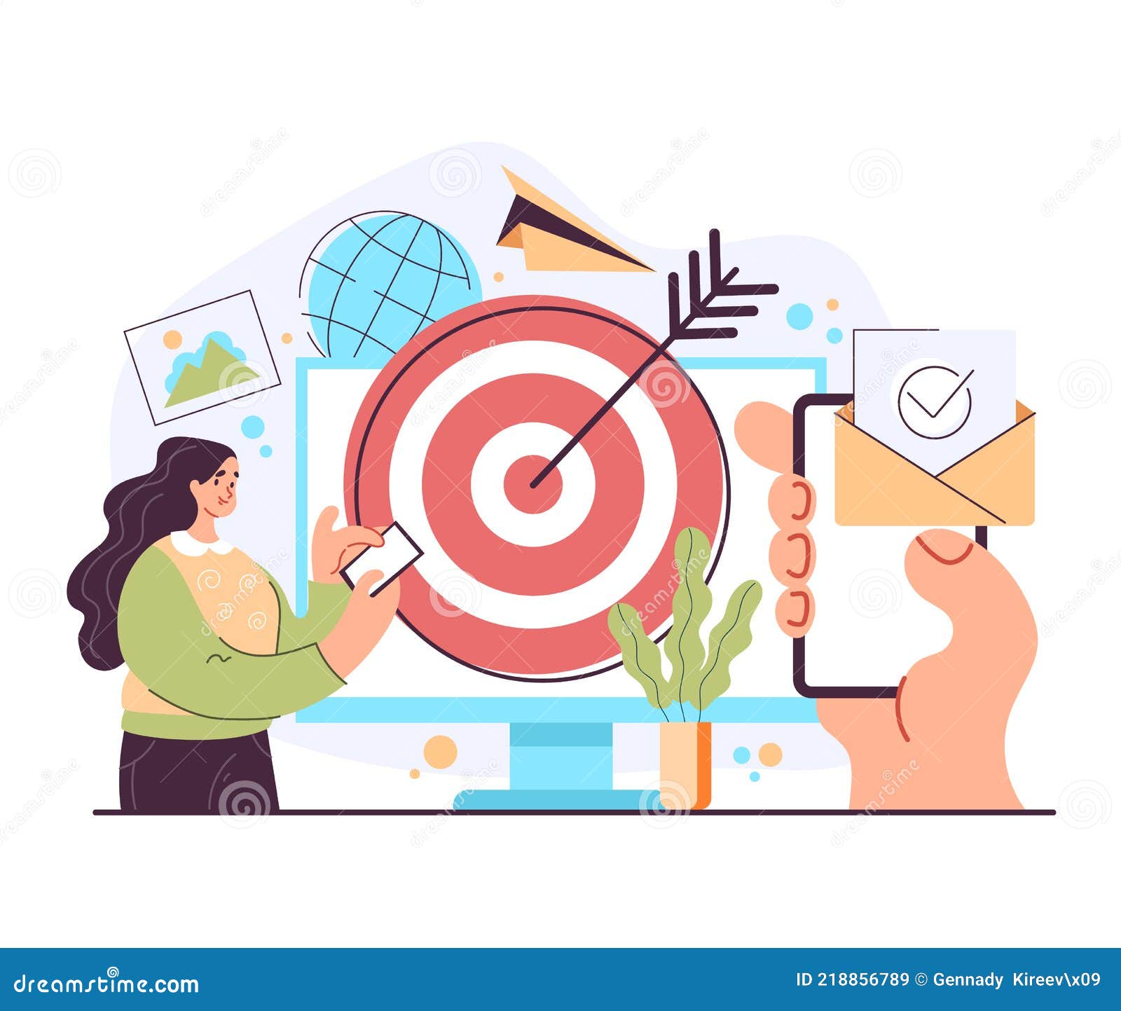 Targeted Ads, Reaching Audience and Internet Web Messages. Cross Device ...