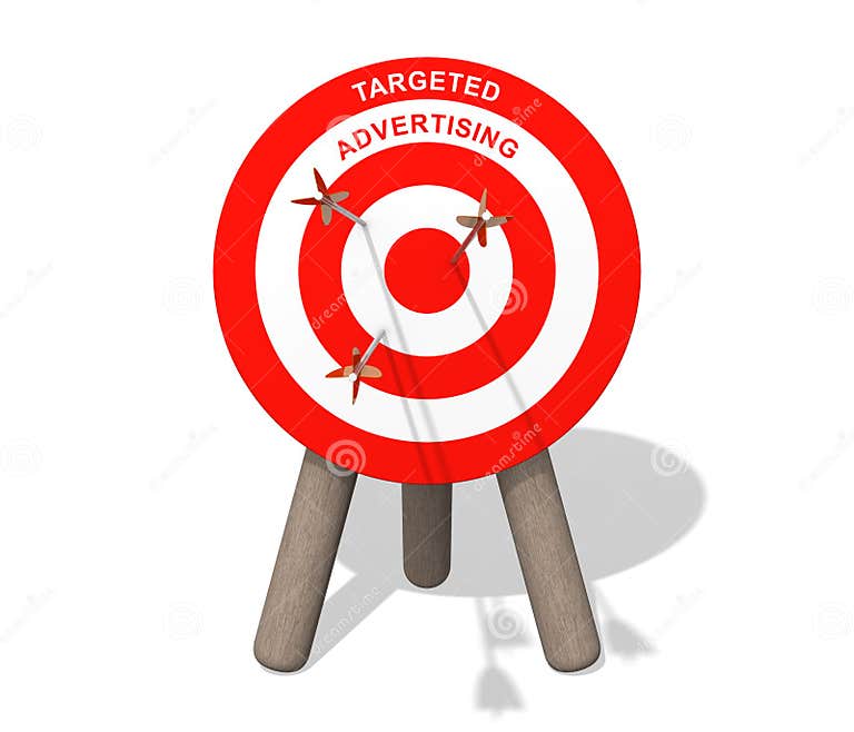 Targeted Advertising Board with Arrows Stock Illustration ...
