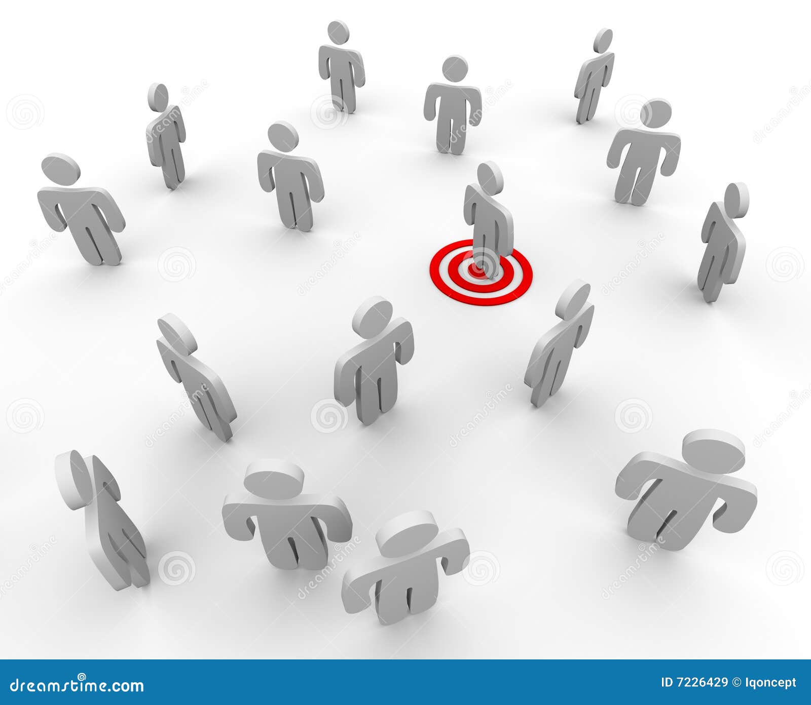 Targeted in a Crowd stock illustration. Illustration of goal - 7226429