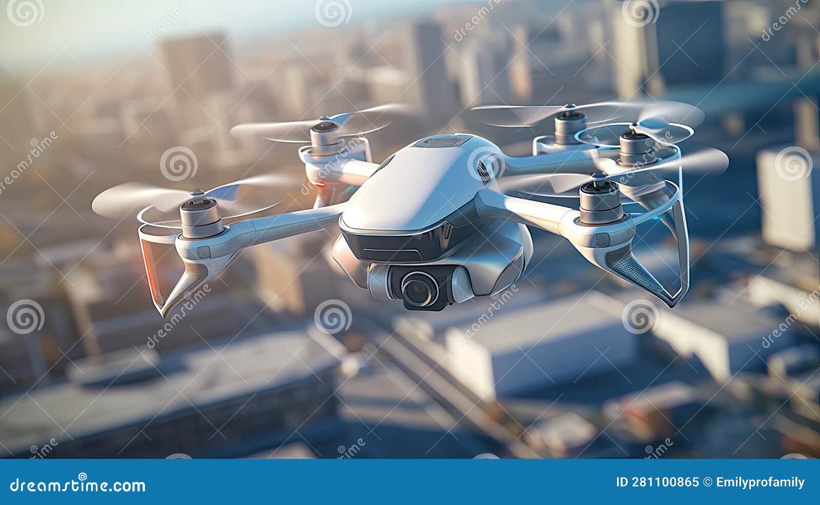 Targeted Delivery: AI-Powered Drones With Face Recognition Stock Image ...