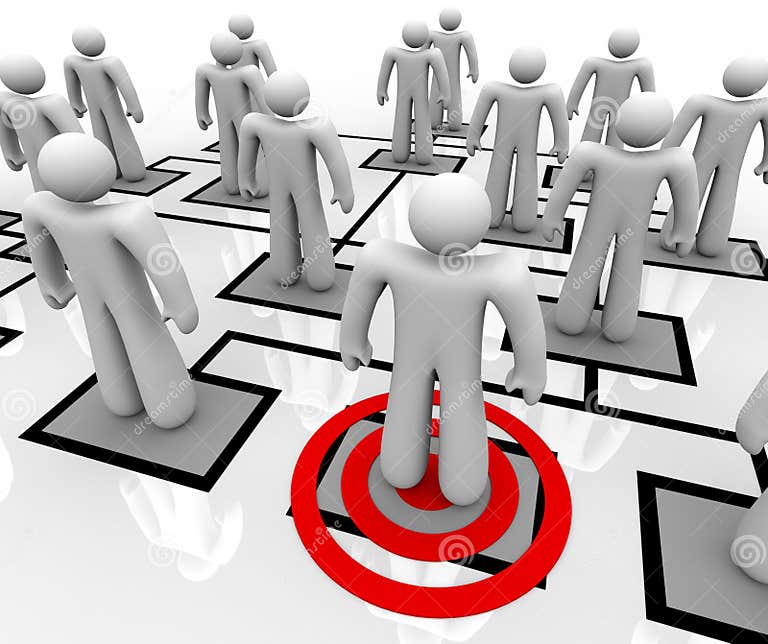 Targeted Employee in Organizational Chart Stock Illustration ...