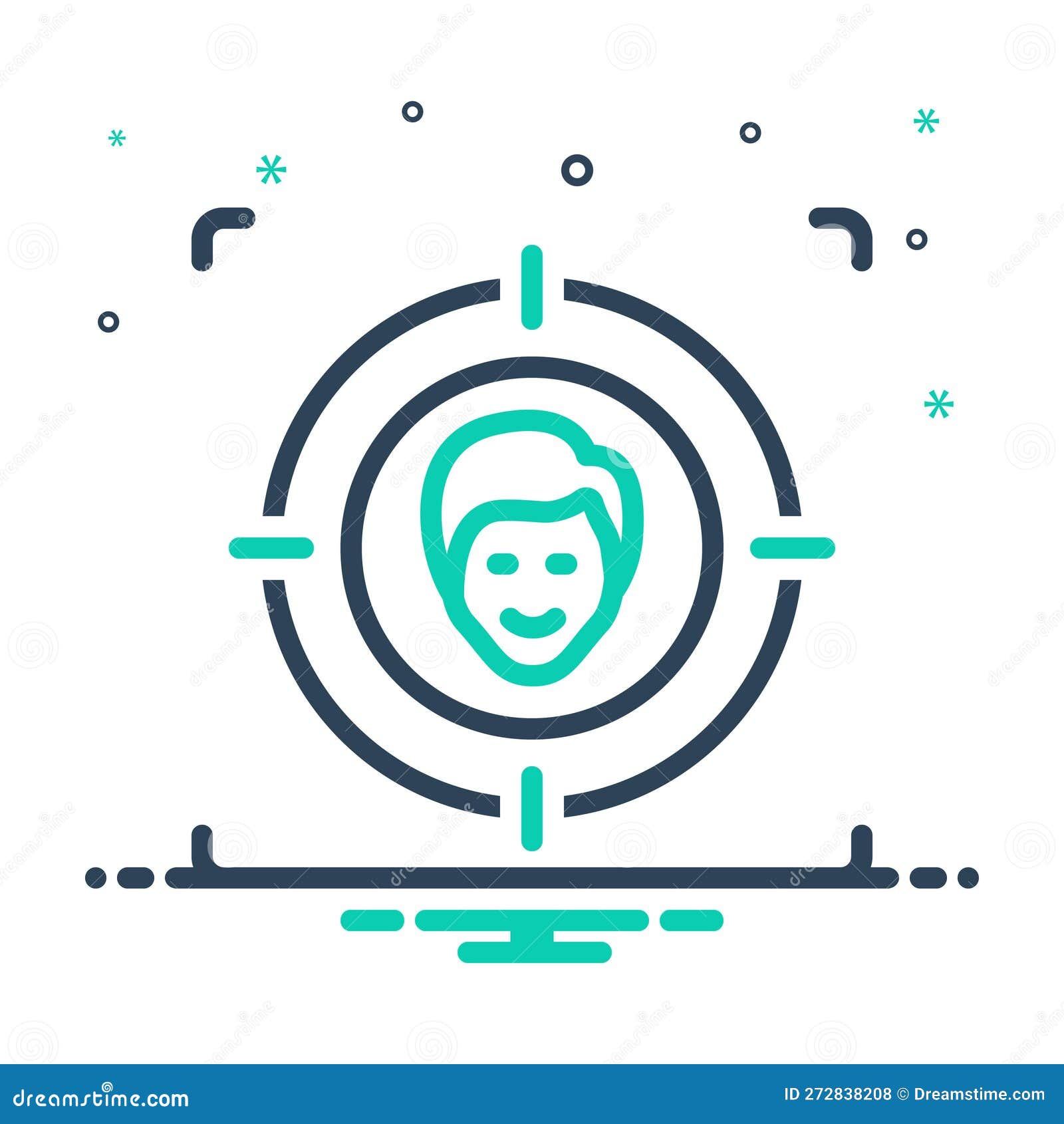Mix Icon for Targeted, Goal and Strategy Stock Illustration ...