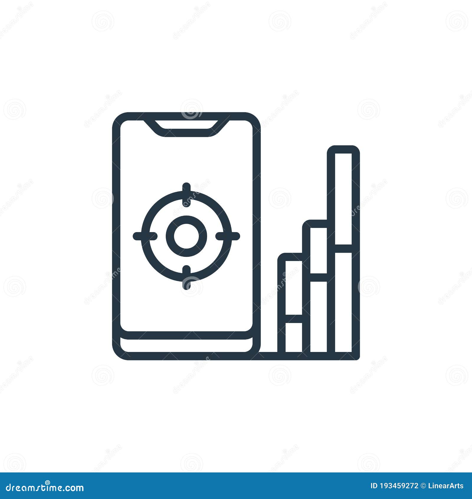 Targeted Marketing Icon Vector from Sales Concept. Thin Line ...