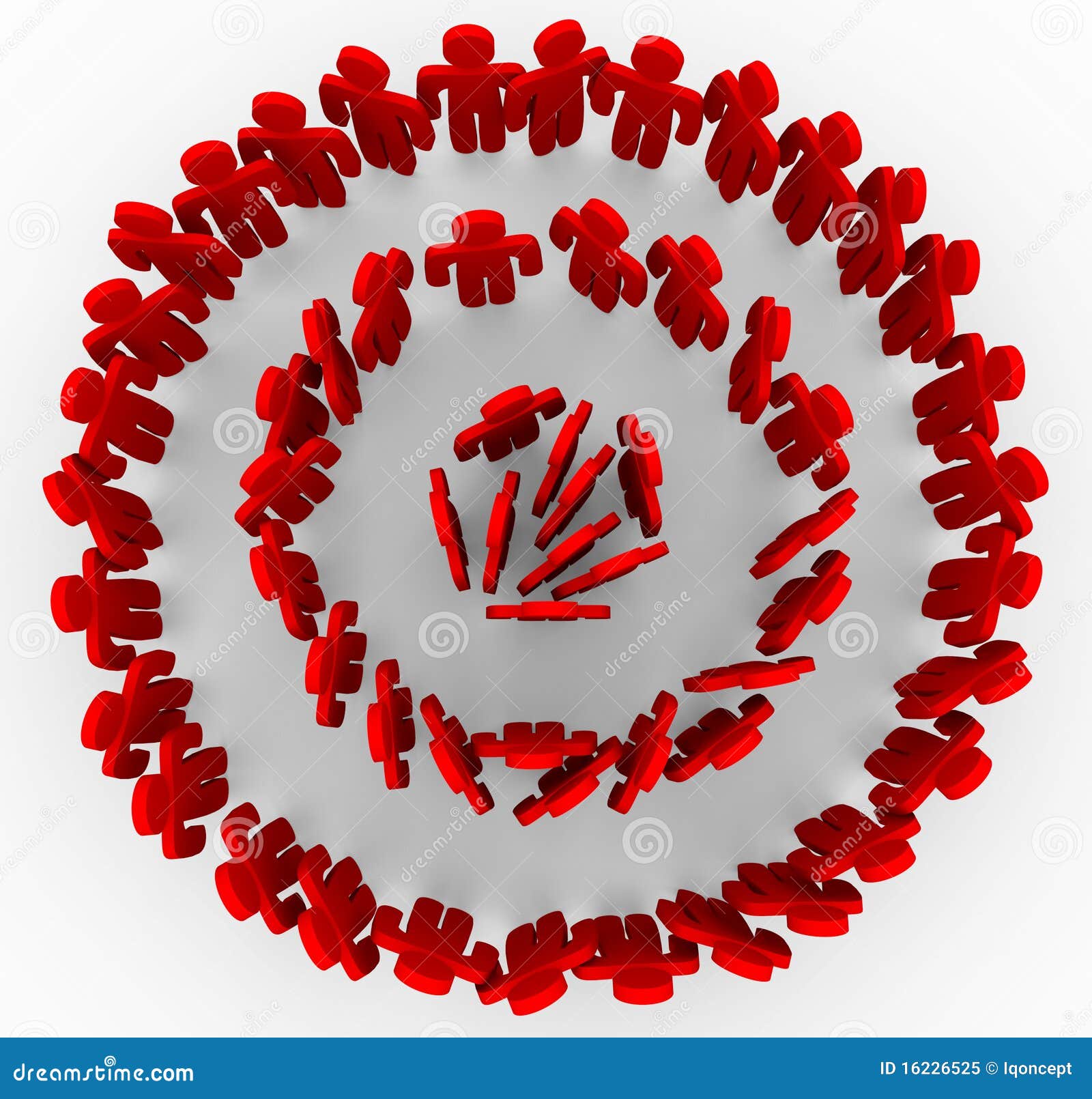 Targeted People in Red Rings of Bullseye Stock Illustration ...